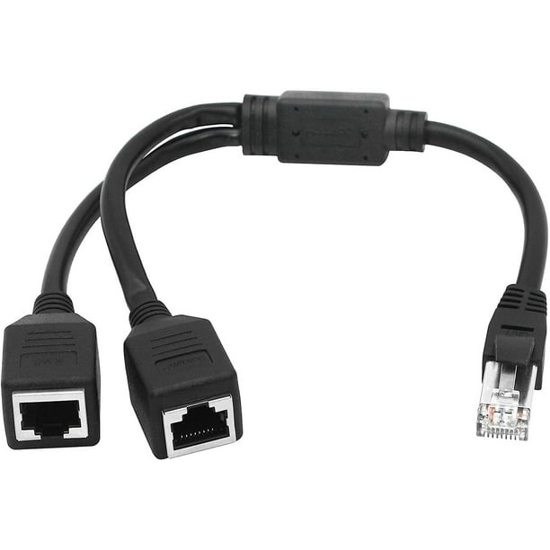 Ethernet Network Splitter, 1 Male To 2 Female Y Adapter Cable, Ethernet ...
