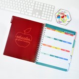 3Birds Design 12-Month Undated Teacher Planner, 9x11, Spiral Bound ...