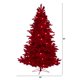 Nearly Natural 6' Red Flocked Fraser Fir Artificial Christmas Tree with ...