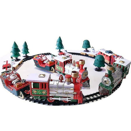 Christmas Train Set Electric Railway Train Set Santa Claus Train ...