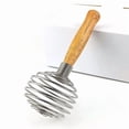 304 Stainless Steel Egg Beater Manual Hand Whisk with Ergonomic Wood ...