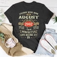 21st Birthday 21 Years Old Legends Born August 2002 Graphic Tee for ...