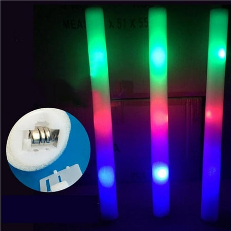 5PCS LED Foam Sticks Foam Glow Sticks Party Sticks Foam Supplies for ...