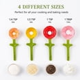 1 Set Flower Pot Measuring Spoons with Holder, Ceramic Spoons for Dry ...
