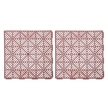 Rubber-Cal 6-Piece Azteca Non-Slip Outdoor Staircase Rubber Step Mats ...