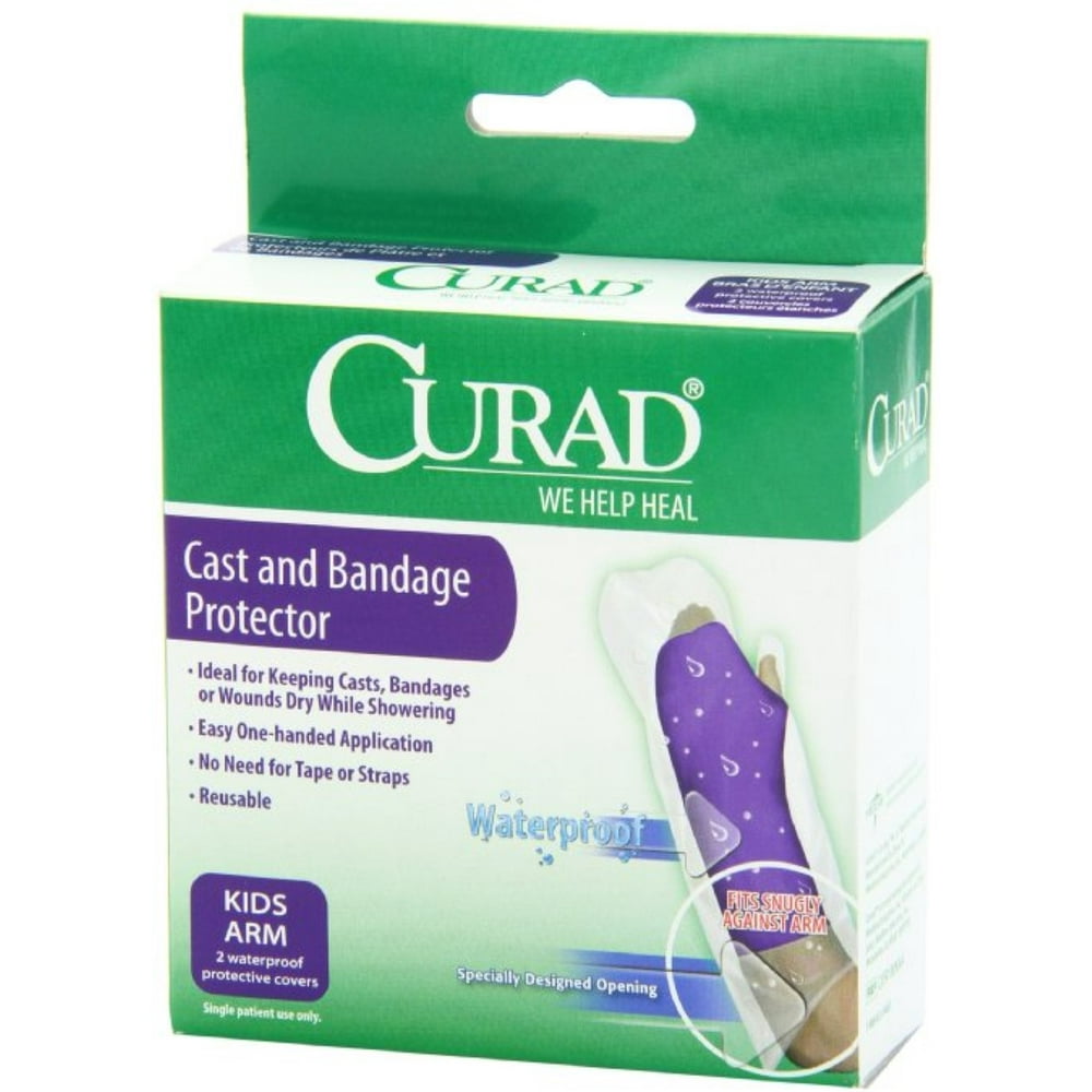 Curad Cast and Bandage Protector, Waterproof, Kid's Arm, 2 ea - Walmart ...