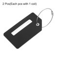 Uxcell 3.6"x2" Silicone Luggage Tags Identifier ID Card Holder Labels ...