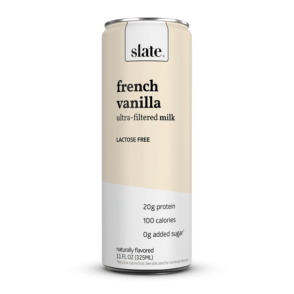 Slate Milk - High Protein Shake, French Vanilla Milk, 20g Protein, 0g ...
