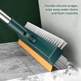 3 in 1 Long Handle Bathroom Cleaning Brush with Wiper,180° Rotate for ...