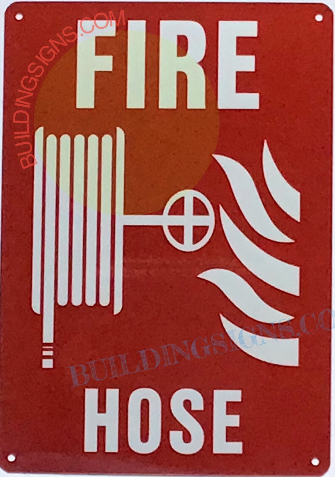 FIRE HOSE WITH SYMBOL SIGN(7x10,RED,ALUMINUM) -ref19722 - Walmart.com