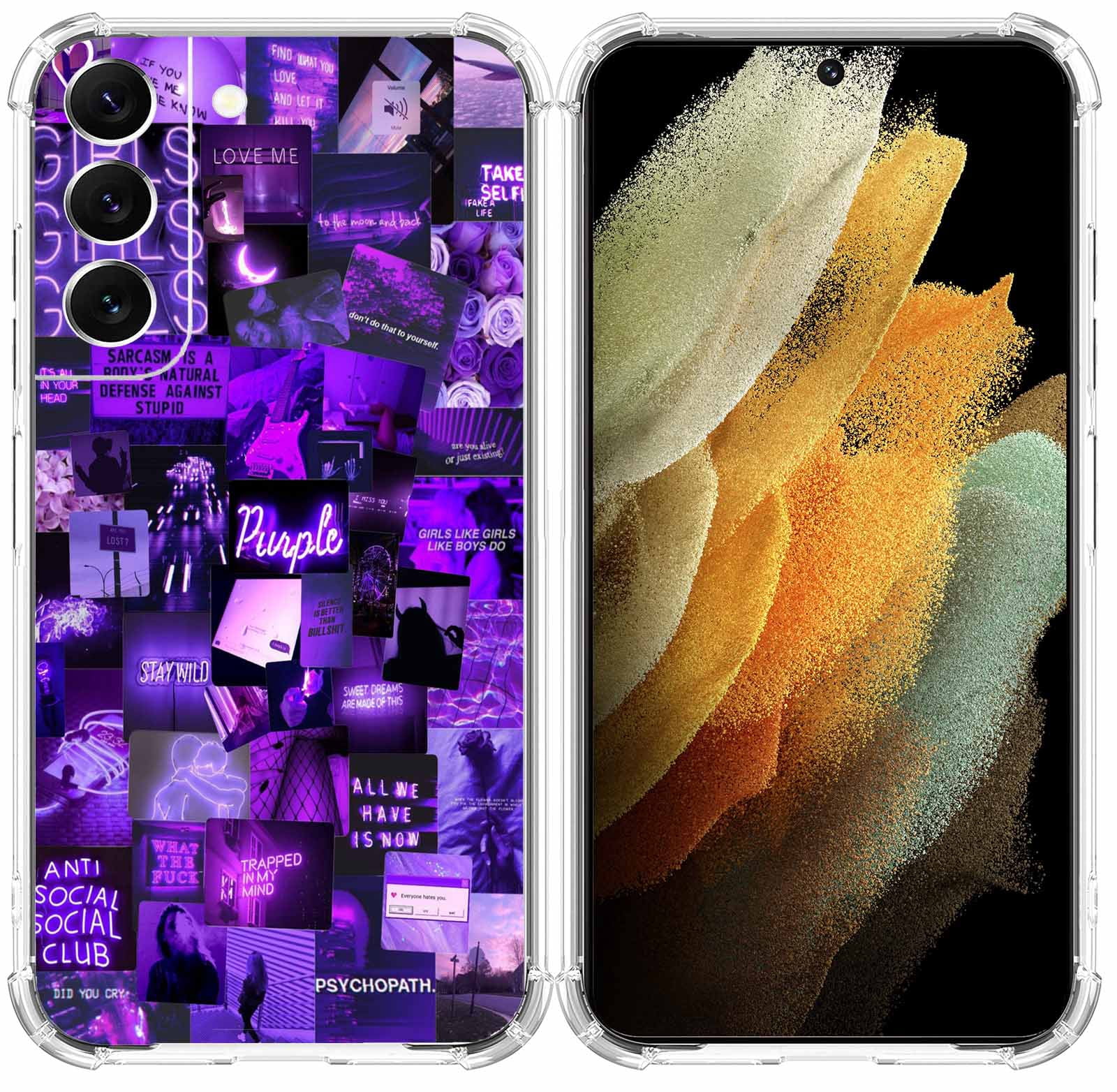 Purple City Neon Lamp Collage Case for Samsung Galaxy S22 Plus ...