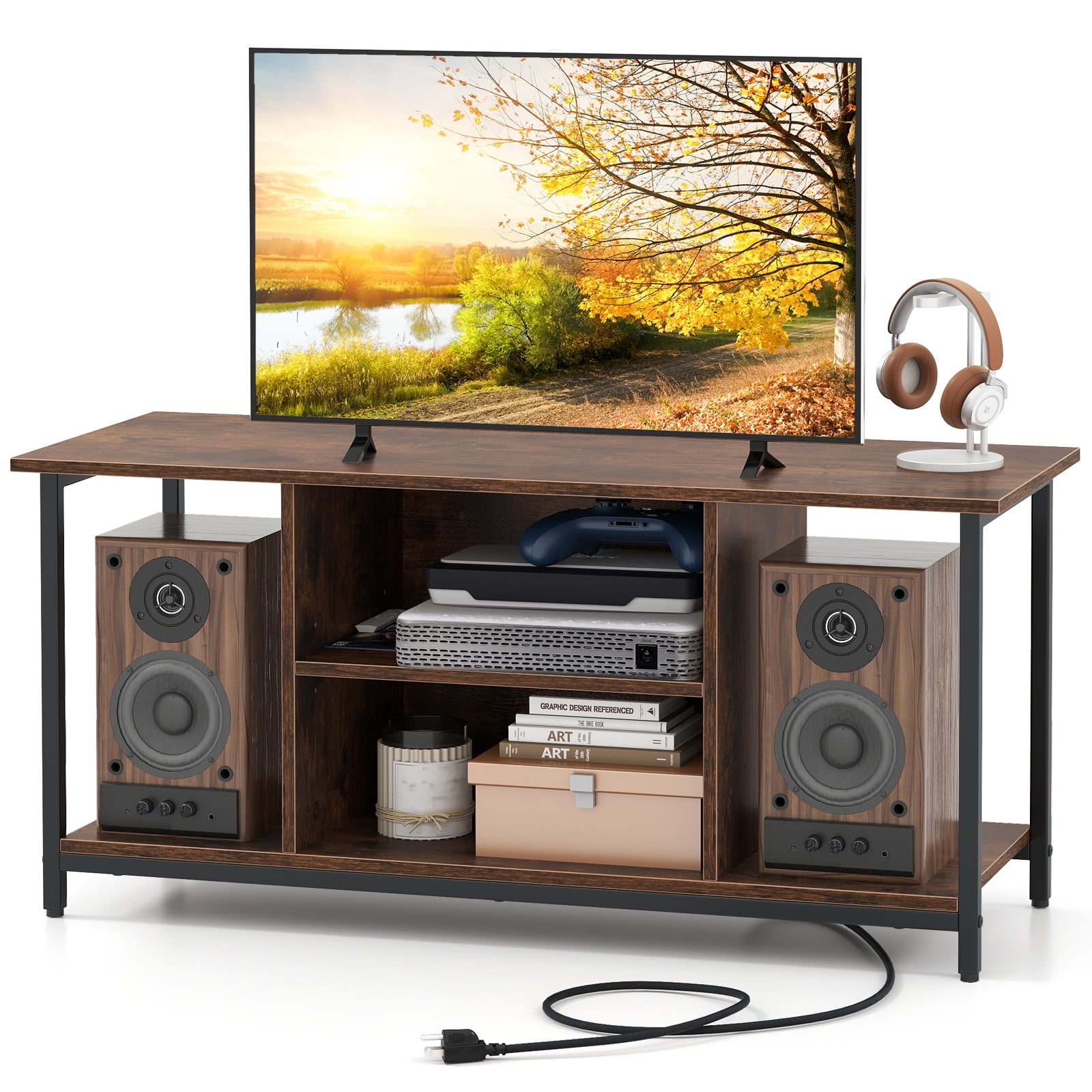 Click here for Gymax Tv Stand For Tvs Up To 50 Inches 3-Tier Indu... prices