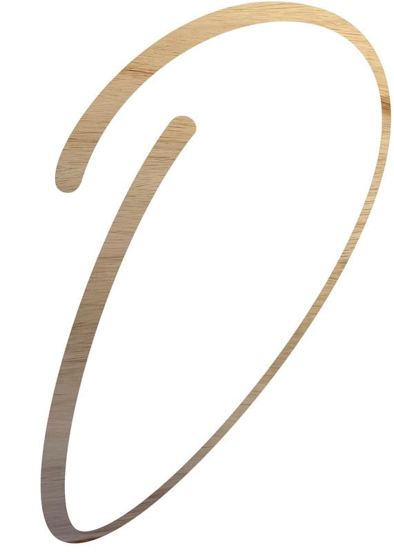 Unfinished Wood Letter D, Craft Alphabet 20'' Tall Wooden Letter Wall ...