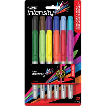 BIC Intensity Pro Marker Pen, Fine Point (0.5mm), Black, 12-Count ...