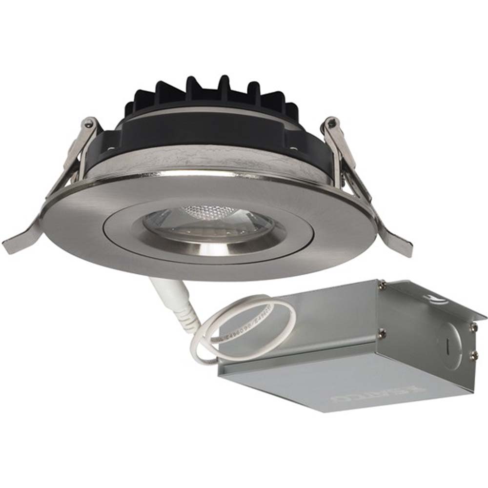 12 watt LED Direct Wire Downlight Gimbaled 4 inch 3000K 120 volt ...