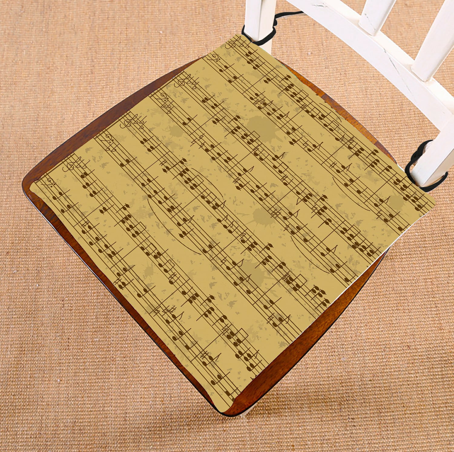ECZJNT Vintage pattern of music stave notes seat pad chair pads seat ...