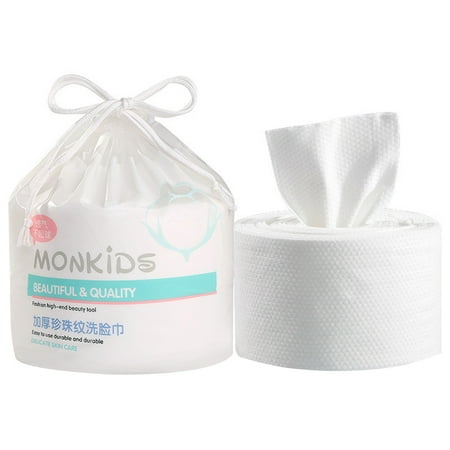 Homeholiday 1 Pack Cotton Disposable Face Wash Roll Paper Towel Facial ...