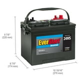 EverStart Lead Acid Marine Starting Battery, Group Size 24MS 12 Volt, 625 MCA - Walmart Business ...