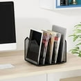 Quivanta Mesh Desktop File Sorter Organizer, 5-Section Bookshelf for ...