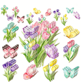 CCOCC 36 Pcs Spring Ornaments for Tree Spring Flower Tulip Wooded ...
