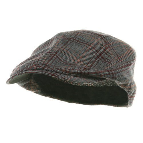 Mega Cap Mens Ivy Newsboy Cap Hat (Red Plaid, Small) - Walmart.com