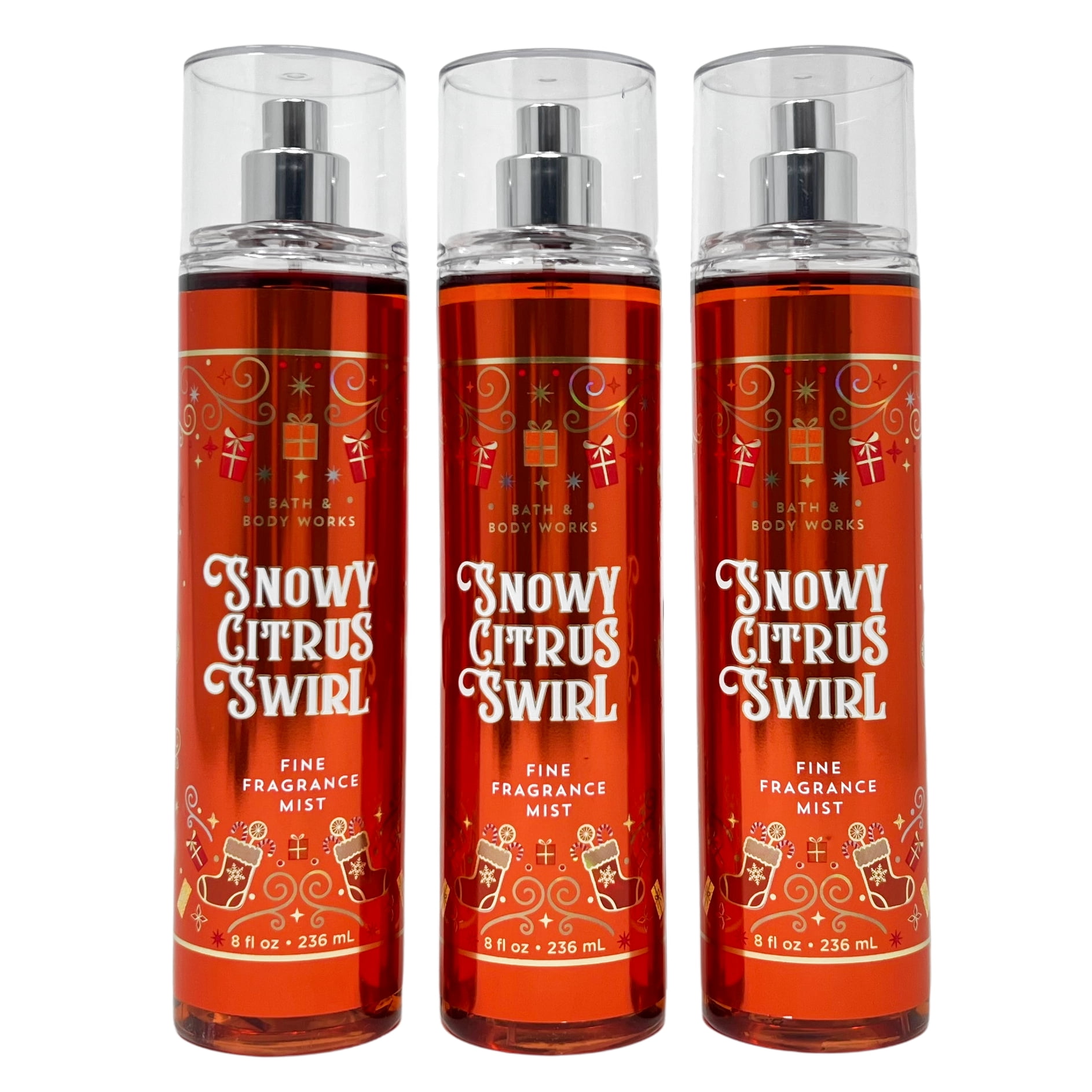 Bath and Body Works Snowy Citrus Swirl Gift Set Trio - Includes Fine ...