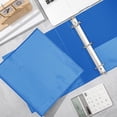12 Pcs 2 Inch 3 Ring Flexible Poly Binders Bulk, Blue Plastic ...