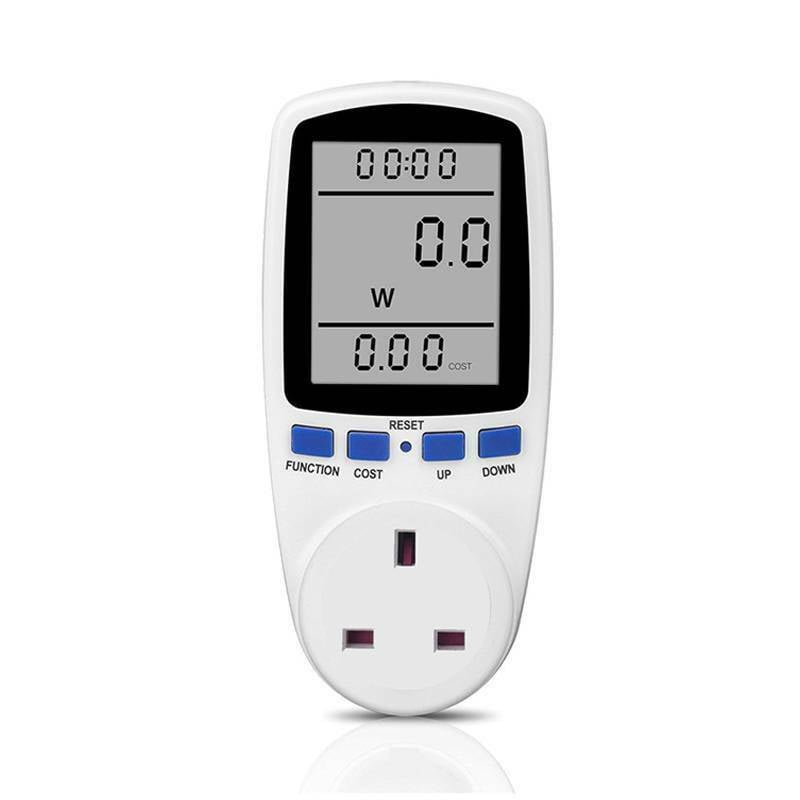 Electrical Power Meter Monitor Plug in Electricity Power Consumption ...
