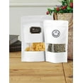 100 Pcs White Paper Bags with Window, 3.9/inch x 5.9/inch Stand Up ...