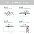 Best Choice Products, Pop Up Canopy, 10x10ft with Side Wall, White ...