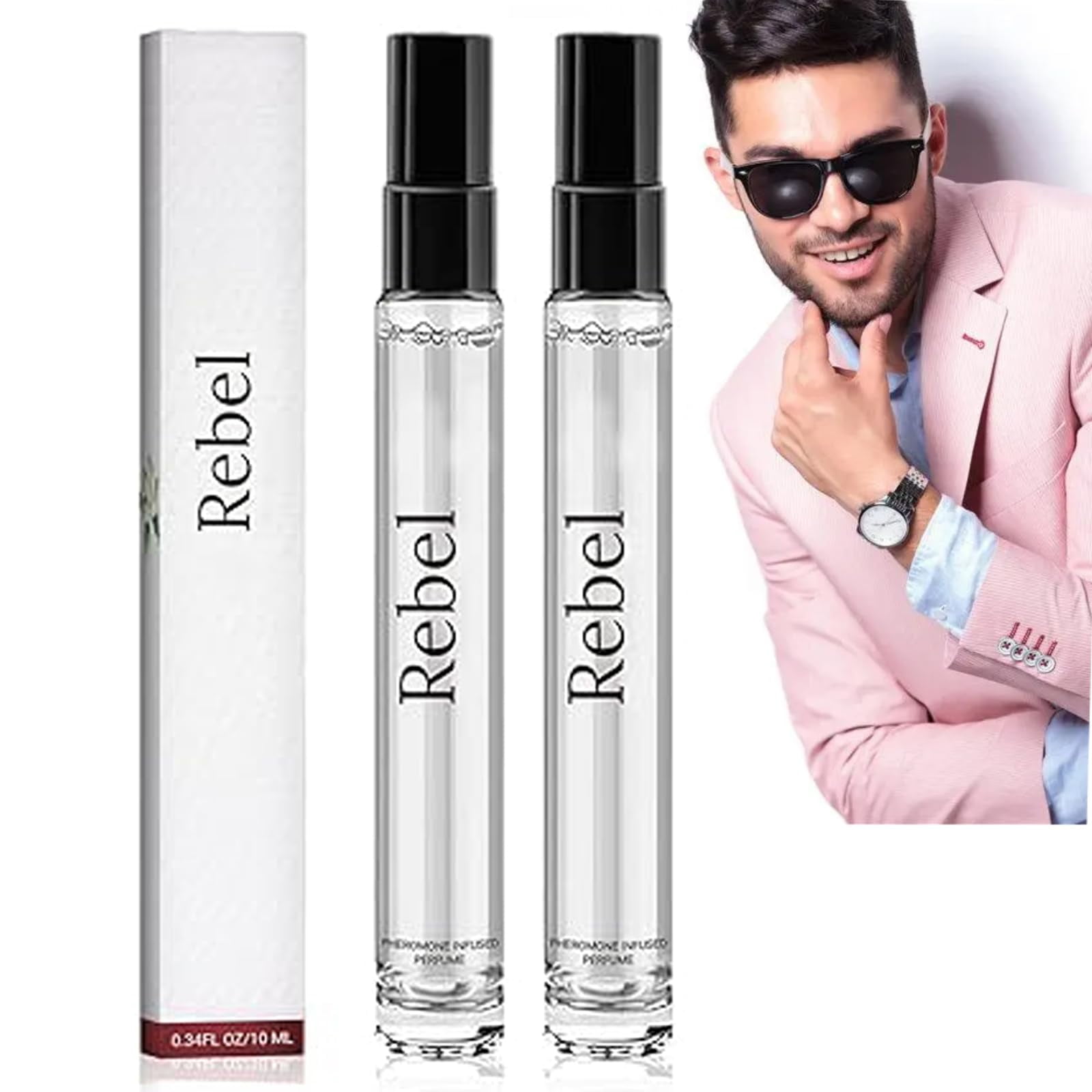 Cologne Vaiwenta Rebel Pheromone para hombre, perfume Alloura, 10 ml | Bodega Aurrera en línea