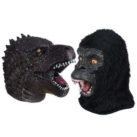 Godzilla Latex King Kong Mask Headgear Hand Puppet Toy Halloween Party ...