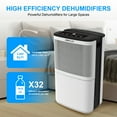 Airplus Dehumidifier for Home and Basement with Drain Hose, 50 Pint Max ...