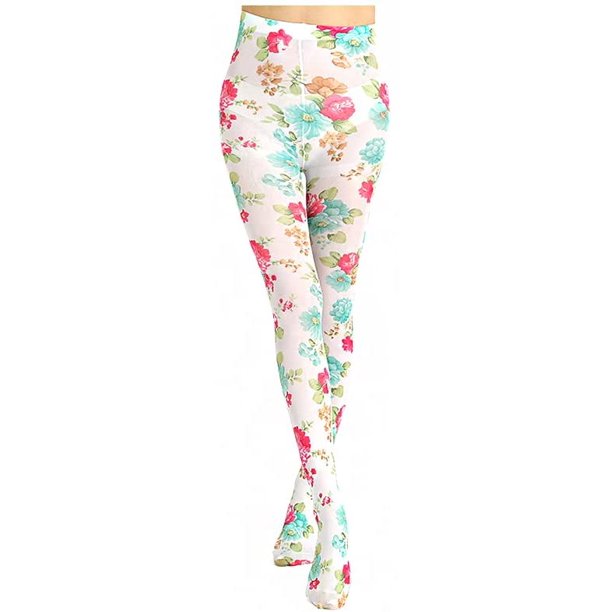 veeki Women's Sparkle Mermaid Fish Scale Print Pantyhose Leggings ...