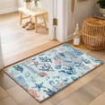 Blue Ocean Starfish Coral Shell Conch Rectangle Rug 2'x3' Marine Life ...