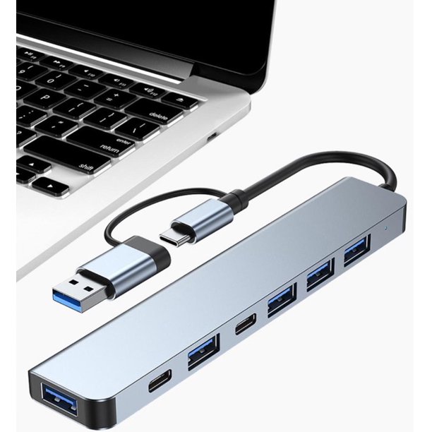 Computer Docking Station USB Hub 4/5/7 Ports TF Data Hub - Walmart.com