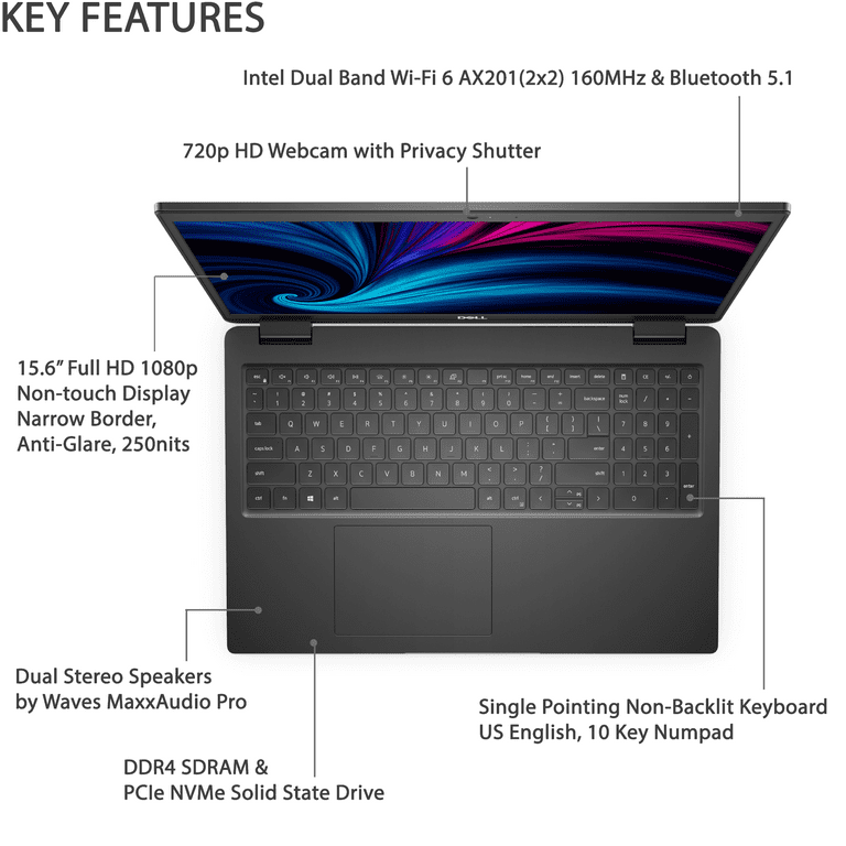 Dell Latitude 3520 Business Laptop, 15.6 Dell Latitude 3520 Business Laptop, 15.6