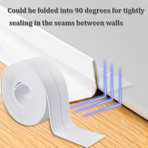 Caulk Strip Self Adhesive Tape PVC Sealing Strip Flexible Caulking Tape ...