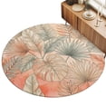 Boho Tropical Monstera Palm Leaves Round Rug 5ft Watercolor Botanical ...