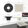 Removable Hair Catcher Square Shower Drain with Flange Hair Strainer ...