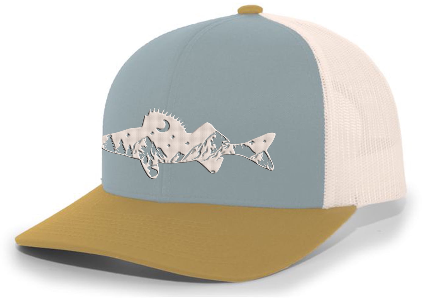 Heritage Pride Freshwater Fish Forest Mountain Scenic Walleye Mens ...
