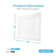 24- Square Drop Ceiling Tile 2ft x 2ft in White, PVC Ceiling Panel 24 x ...