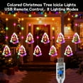 Fohil Christmas Curtain Lights, 9.8ft 100 LED Christmas Tree Shaped ...