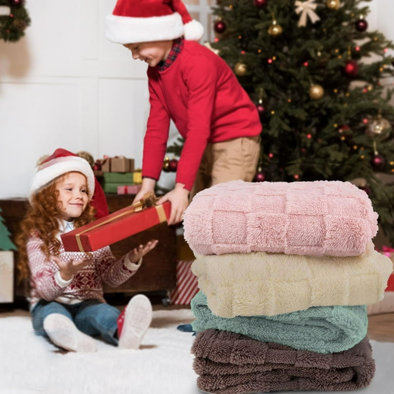 Baby Blanket for Boys Girls 3D Fleece Fluffy Fuzzy Baby Blanket with Chessboard Grid Design for Toddler Infant Soft Warm Cozy Newborn Blanket 30 x 40