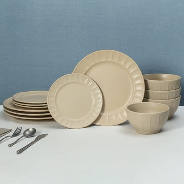 Sango Frill Reactive Stoneware Dinnerware Set, 12-piece, Blue - Walmart.com