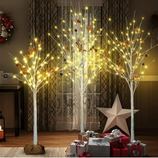 5 ft. LED Pathway Decor Shimmering Tree, Clear & Warm White - Walmart.com