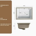 LHYY Undermount Bathroom Sink White Rectangle Porcelain Ceramic Vessel ...