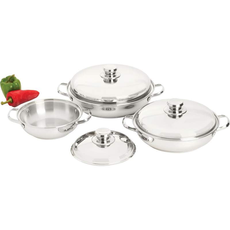 Precise Heatâ Stainless Steel 6 Piece 12-Element Cookware Set - Walmart.com