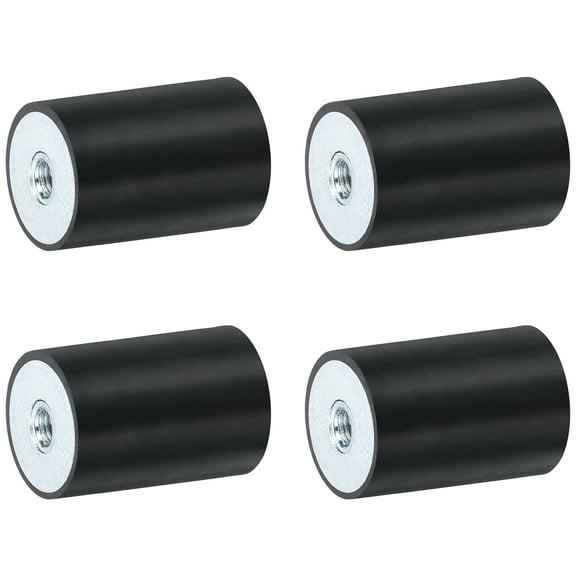 Uxcell 4Pack 40 x 20mm Rubber Female M8 Thread Isolator Replaces Anti ...