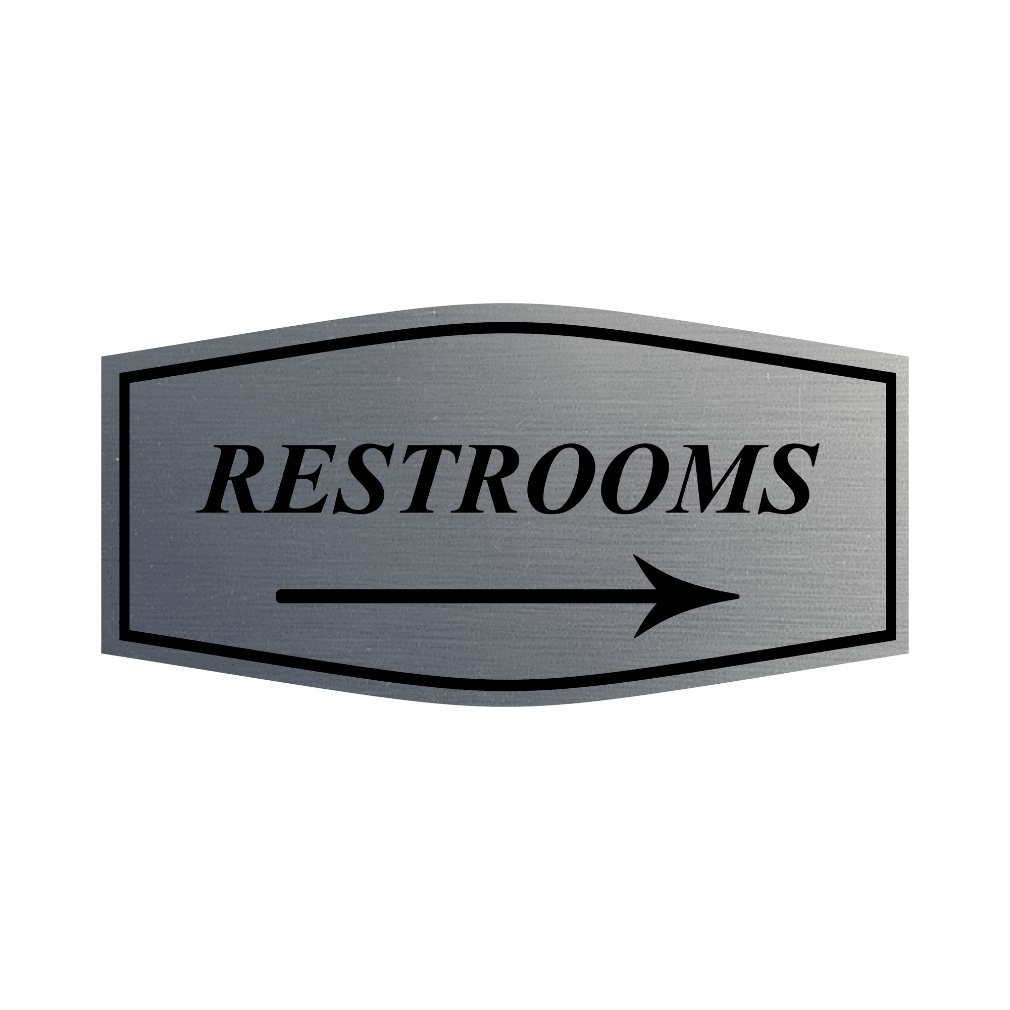 Restroom Sign Right Arrow